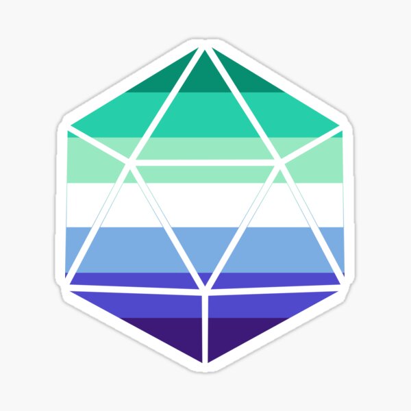 "MLM Pride Flag D20" Sticker by NovotnyDesigns | Redbubble