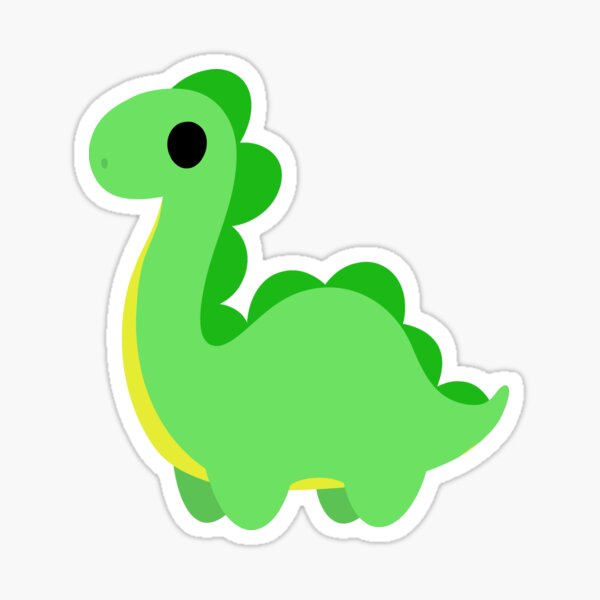 "Brontosaurus Dinosaur" Sticker for Sale by Squishy-Squid | Redbubble