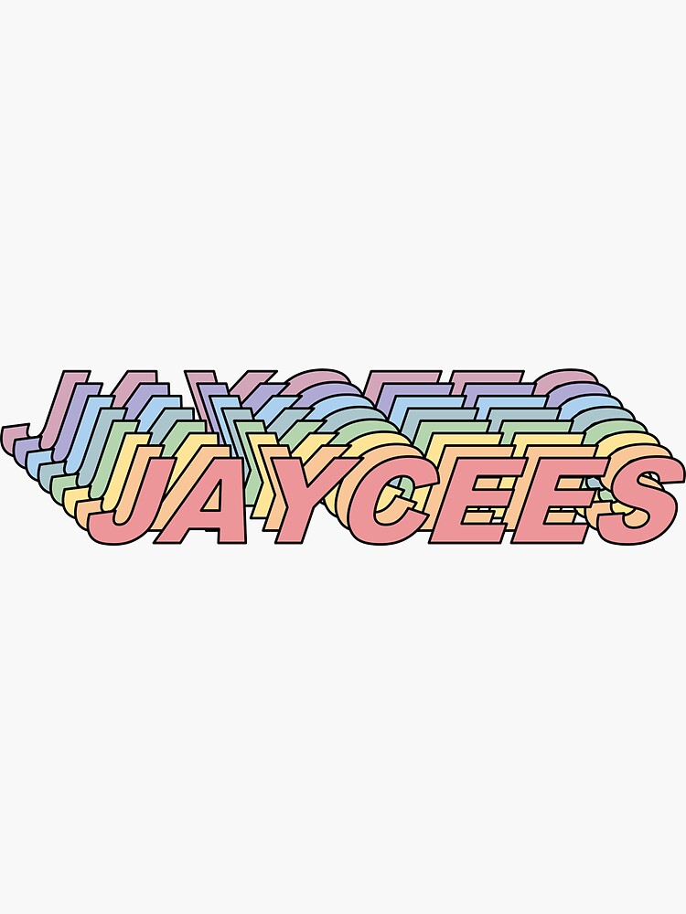 "Jaycees Rainbow Offset" Sticker by DangName | Redbubble