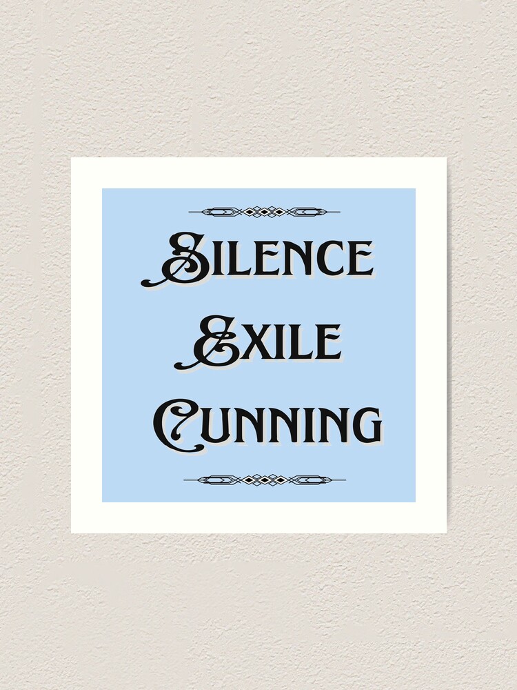 " Silence Exile Cunning (Blue ) Johnny Depp Tattoo" Art Print for Sale ...