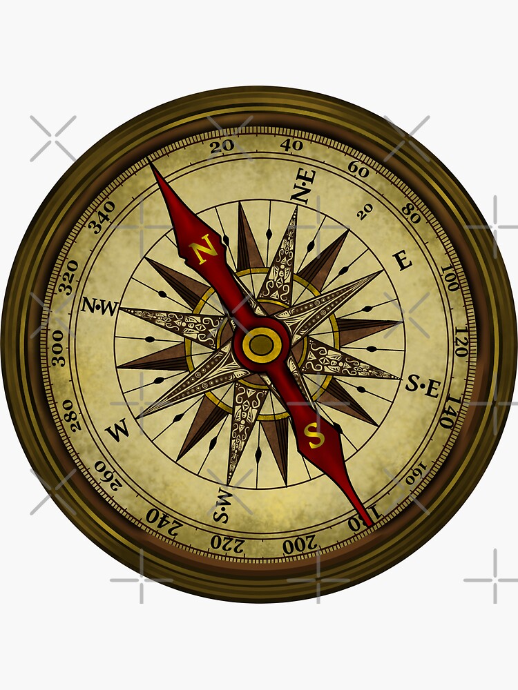 "Compass" Sticker for Sale by ChePanArt | Redbubble