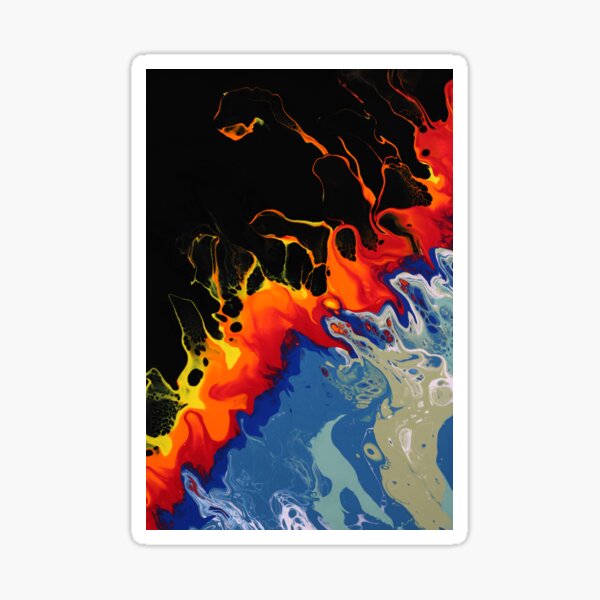 "Colourful Splash Art " Sticker for Sale by sticker-vault | Redbubble