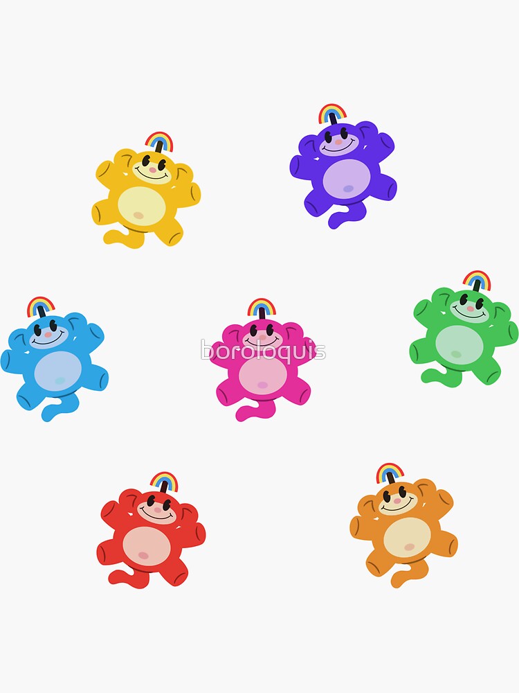"Knd Rainbow Monkeys" Sticker for Sale by boroloquis | Redbubble