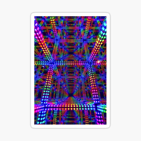 "3D Dimensional Led Matrix Frame" Sticker for Sale by MorningFive ...
