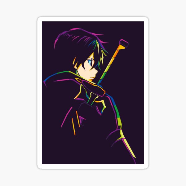 "Kirito Pop Art" Sticker for Sale by pentiumxstudio | Redbubble