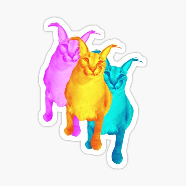 "Colorful Floppa" Sticker by MattLRagle1 | Redbubble
