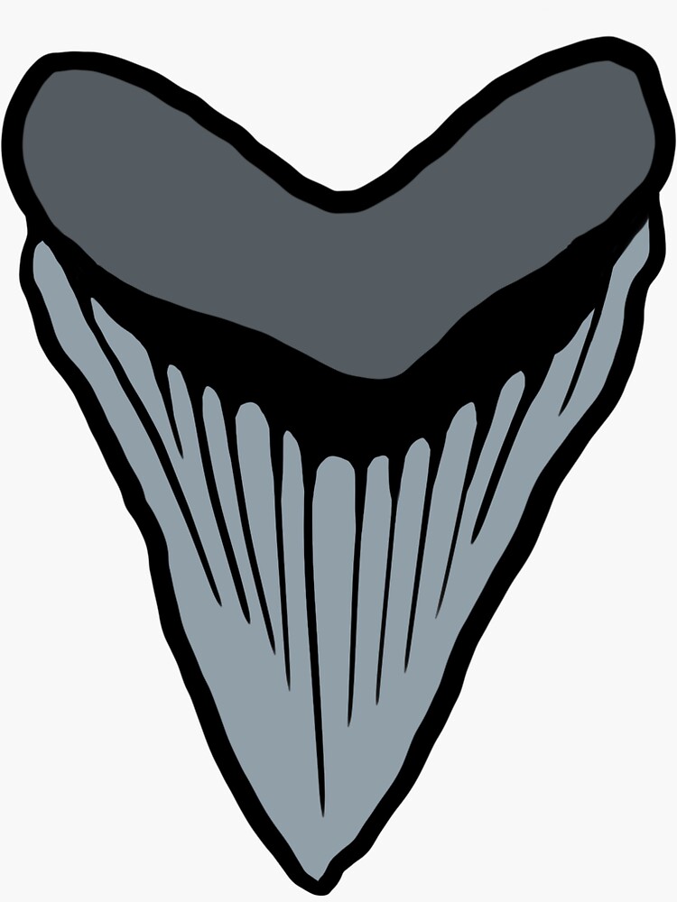"Shark tooth sticker" Sticker for Sale by Gracie Davis | Redbubble