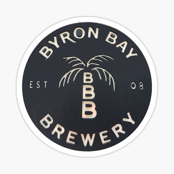 "Byron Bay logo Fitted T-Shirt" Sticker by Kathhnson | Redbubble