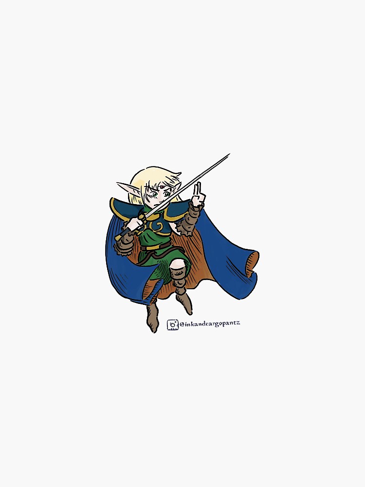 "Record of Lodoss Wars- Chibi Deedlit" Sticker for Sale by ...