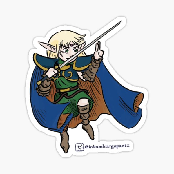"Record of Lodoss Wars- Chibi Deedlit" Sticker for Sale by ...