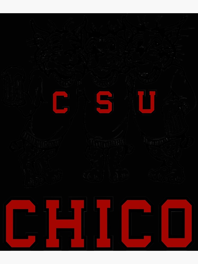 Póster «Logotipo de Chico State Vintage Drinking Wildcats de la década de 1970 y 1980 Camiseta ...