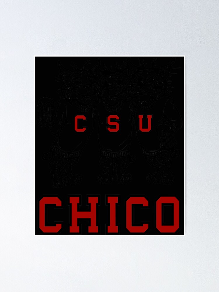 Póster «Logotipo de Chico State Vintage Drinking Wildcats de la década de 1970 y 1980 Camiseta ...