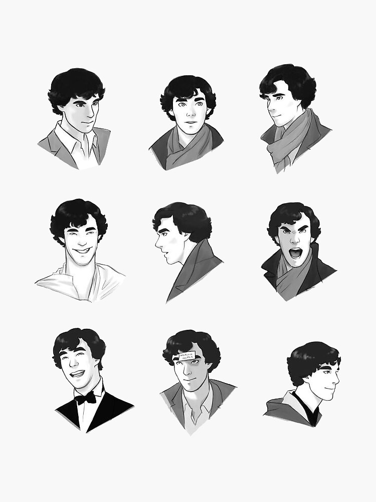 "Sherlock Multi Stickers BBC" Sticker by ice-cold | Redbubble