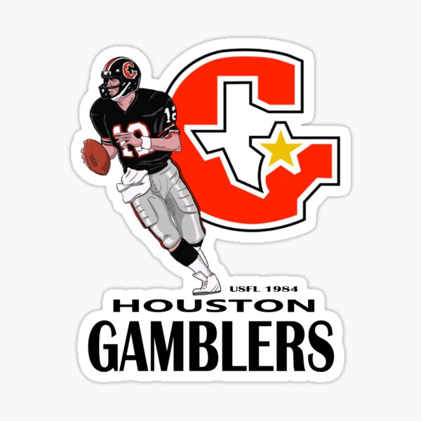 "Houston Gamblers usfl retro football design" Sticker for Sale by ...
