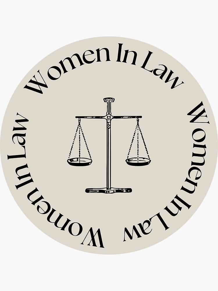 "Women In Law - Minimal Design" Sticker by weekendsoffwork | Redbubble