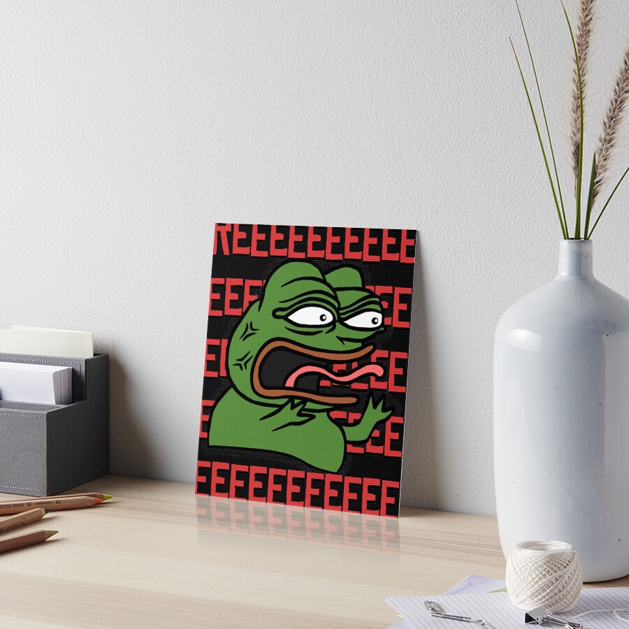 "Pepe The Frog Reeee Rare Dank Memes Classic T-Shirt" Art Board Print ...