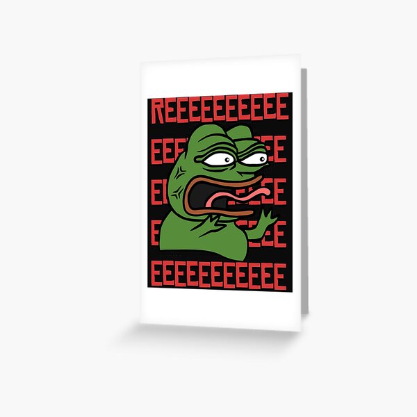 "Pepe The Frog Reeee Rare Dank Memes Classic T-Shirt" Greeting Card by ...