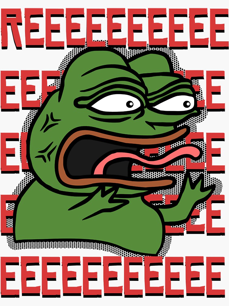 Pegatina «Pepe The Frog Reeee Rare Dank Memes Camiseta clásica» de ...