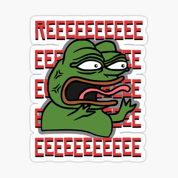 Pegatina «Pepe The Frog Reeee Rare Dank Memes Camiseta clásica» de ...