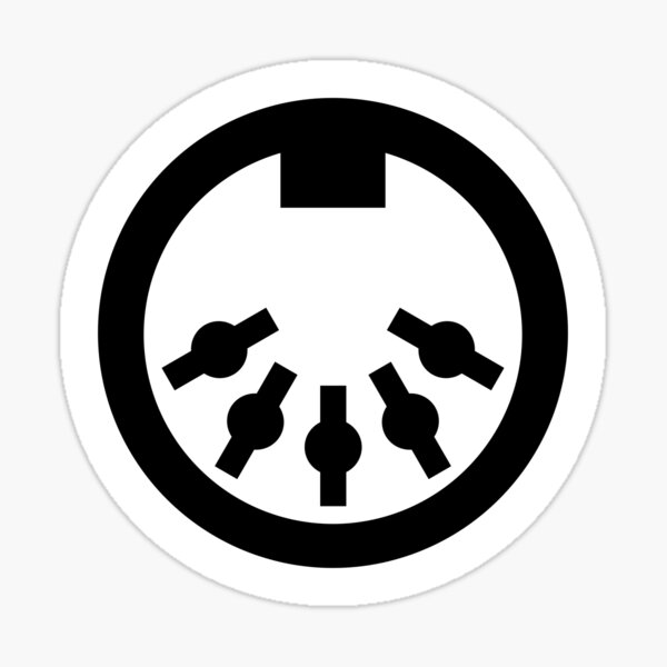 "Midi Input " Sticker for Sale by AuxDesigns | Redbubble