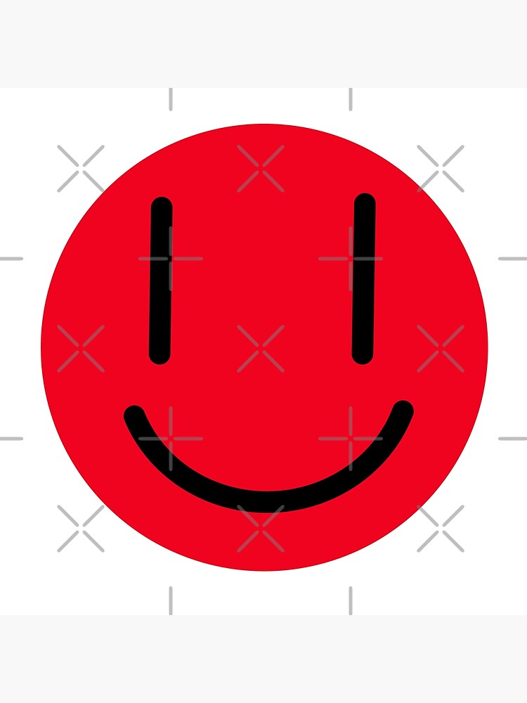 "Red Smiley Face Art Print " Poster for Sale by StrikingStyles | Redbubble