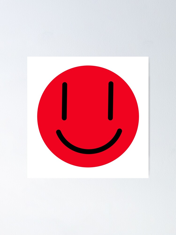 "Red Smiley Face Art Print " Poster for Sale by StrikingStyles | Redbubble