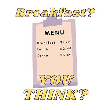 "My Cousin Vinny Breakfast Menu" Poster for Sale by mschubbybunny ...