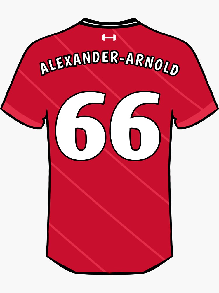 "Alexander-Arnold jersey art" Sticker for Sale by Lottz17 | Redbubble