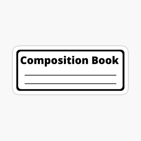 "Composition Notebook" Sticker for Sale by ashleyhudson | Redbubble