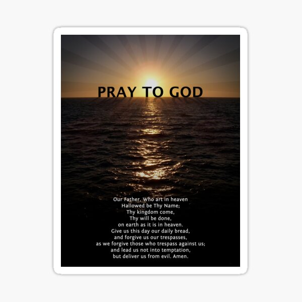 "Our Father Prayer" Sticker by morningdance | Redbubble