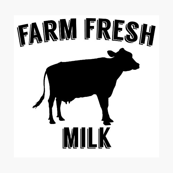 "Farm Fresh Milk Sign" Photographic Print for Sale by RenJean | Redbubble