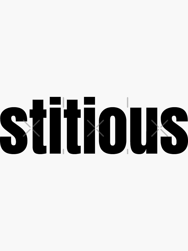 "Little Stitious The Office Black" Sticker for Sale by felixbunny ...