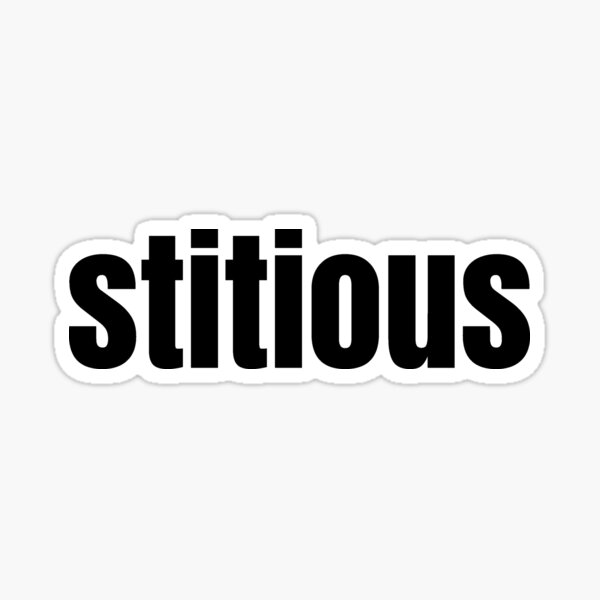 "Little Stitious The Office Black" Sticker for Sale by felixbunny ...