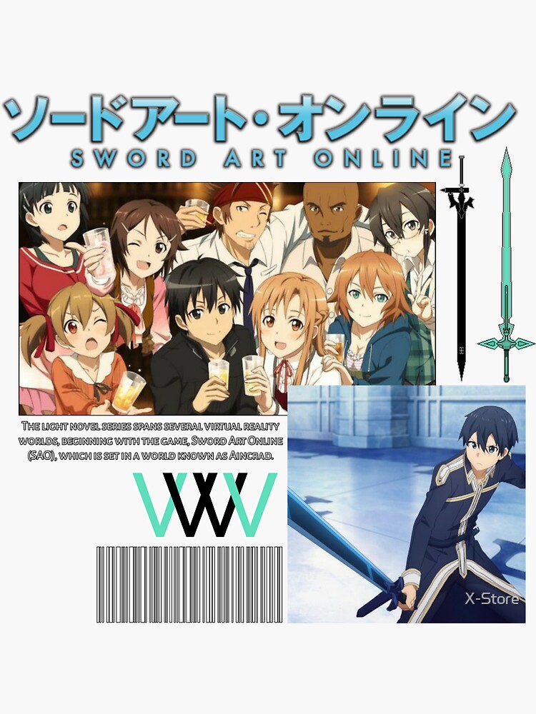 "Sword Art Online SAO simple design" Sticker for Sale by X-Store ...