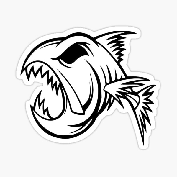 Angry Fish Stickers | Redbubble