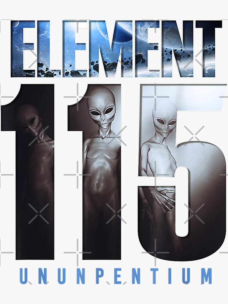 "Element 115 - Ununpentium Alien UFO Area 51 Flying Saucer T-Shirt ...