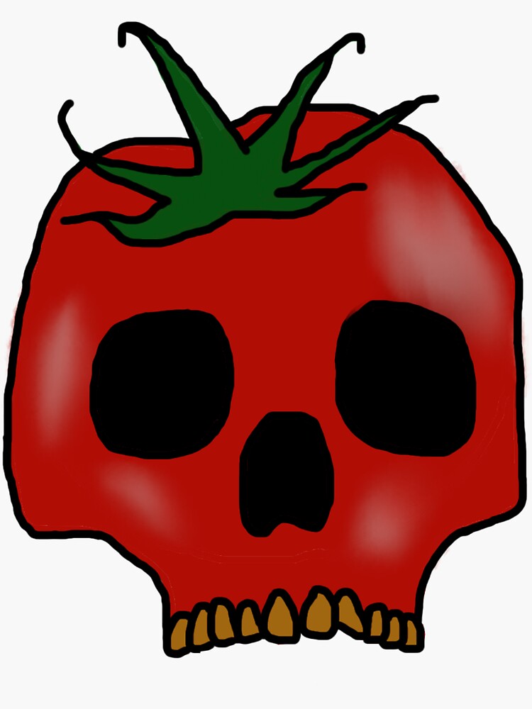 "Tomato skull " Sticker for Sale by RuthieWDoodles | Redbubble