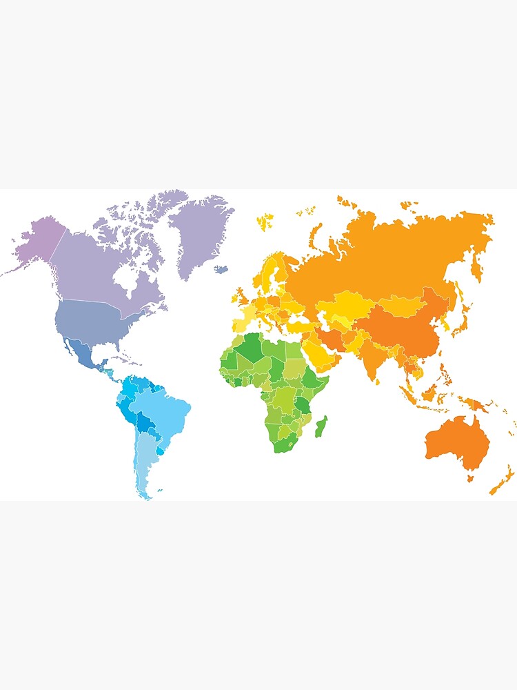 "Colorful World Map Stickers" Poster for Sale by FHRAFI | Redbubble