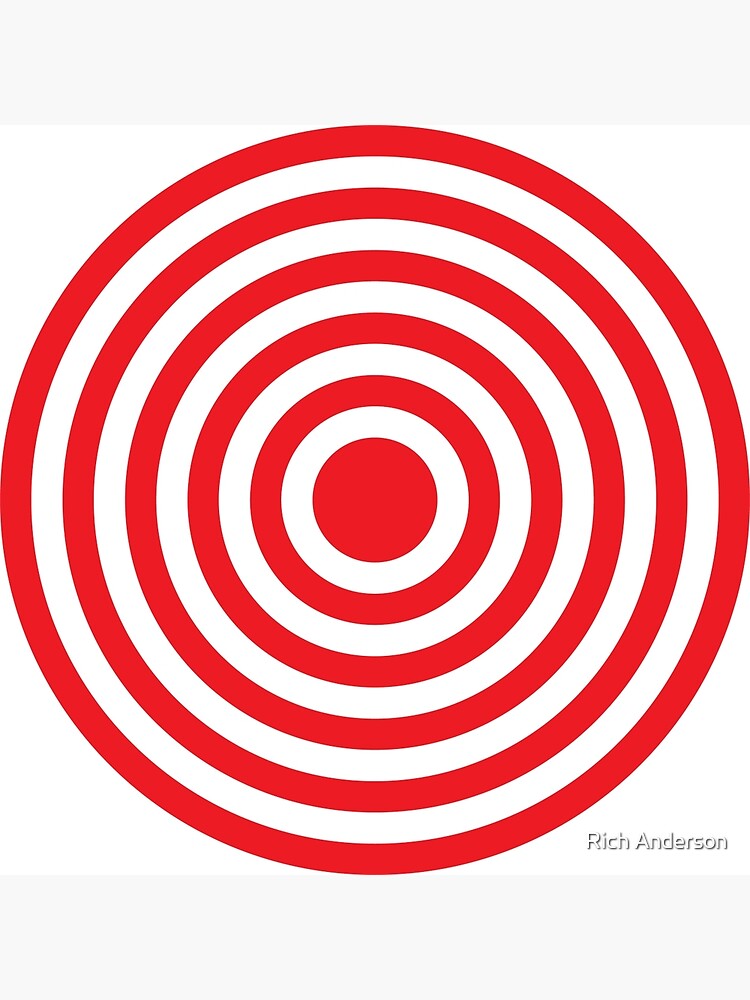"Red and White Concentric Circles (Bullseye)" Art Print by richdelux ...