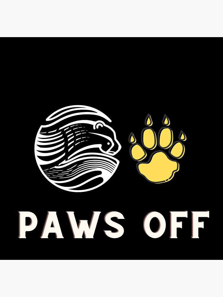 "Paws Off!" Sticker by faxilas7 | Redbubble