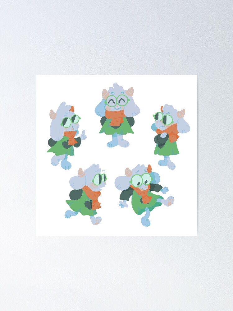"Ralsei Deltarune Expressions" Poster for Sale by AstroEden | Redbubble