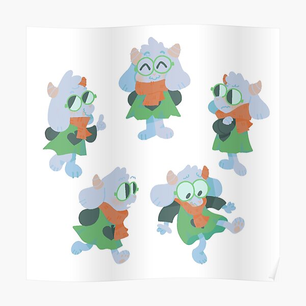 "Ralsei Deltarune Expressions" Poster for Sale by AstroEden | Redbubble