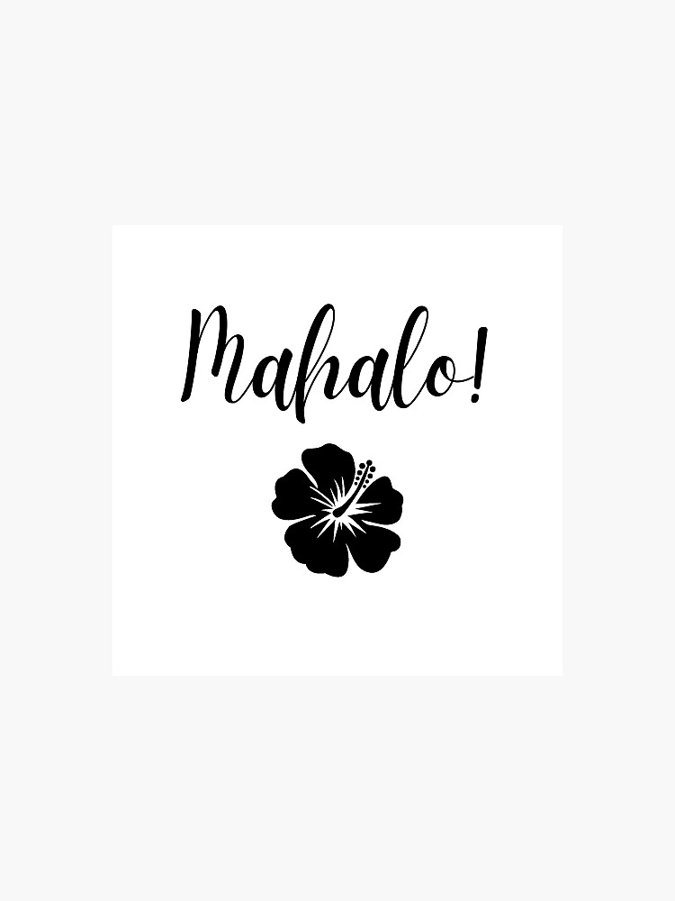 "Hawaii Mahalo Sticker" Sticker by bossbitchvibes | Redbubble