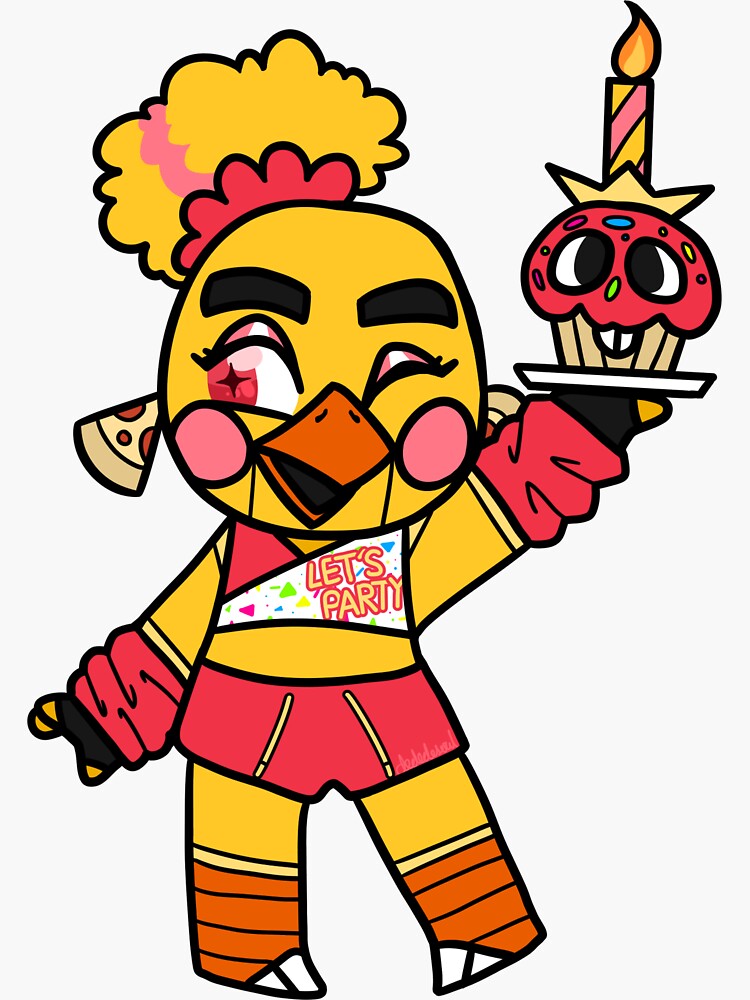 "toy chica" Sticker for Sale by dededesoul | Redbubble