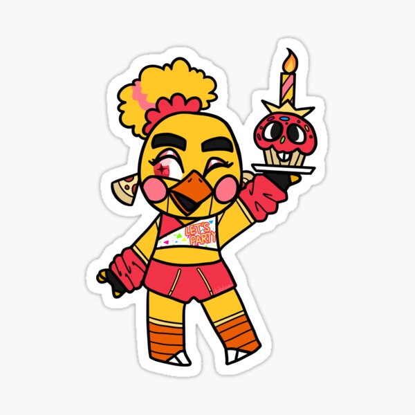 "toy chica" Sticker for Sale by dededesoul | Redbubble