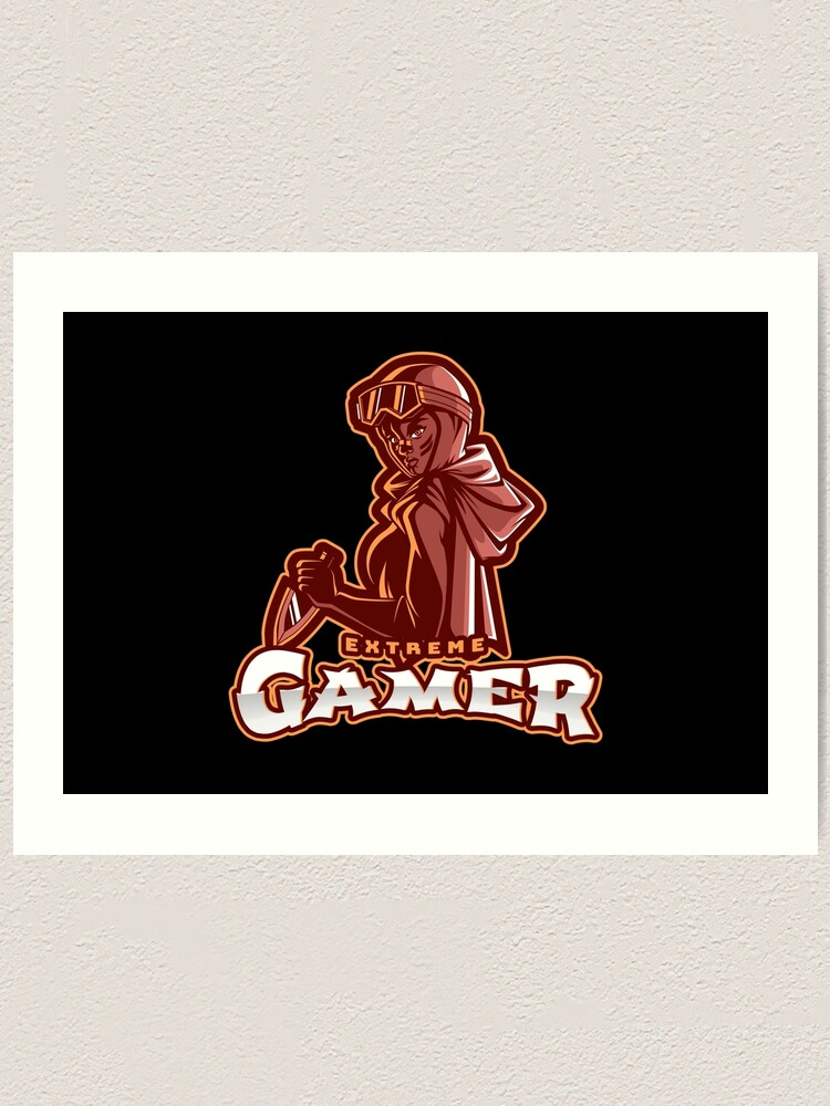 "Extreme Gamer with Female Soldier" Art Print for Sale by PRIVARSHU ...