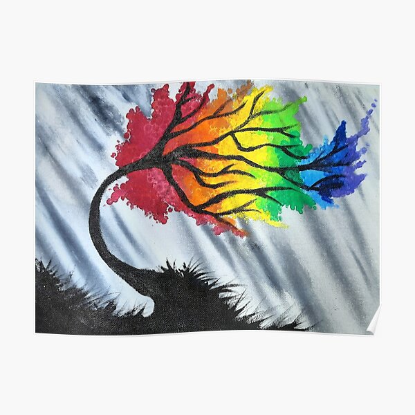 "Rainbow Willow Tree Pride Nature Colourful" Poster for Sale by shavtee ...