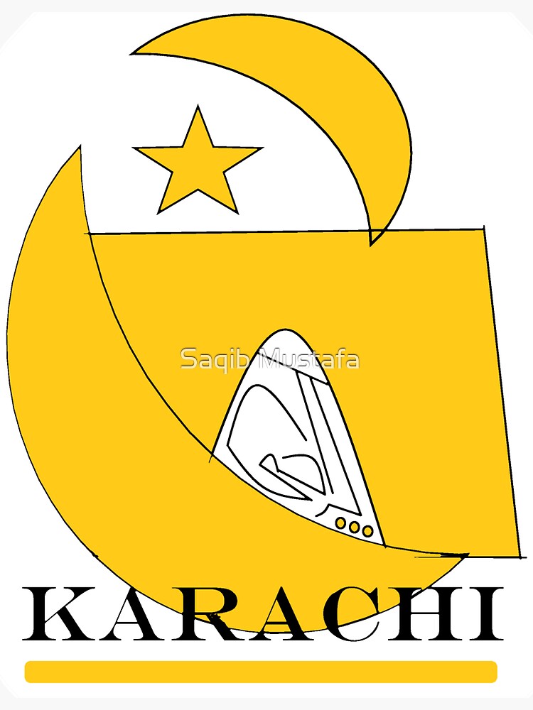 "Karachi Logo by Saqib Mustafa" Sticker by Morningdew100 | Redbubble