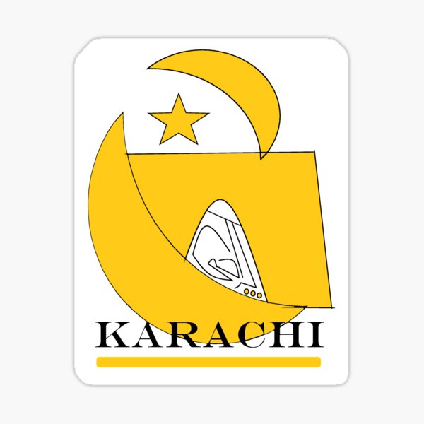 "Karachi Logo by Saqib Mustafa" Sticker by Morningdew100 | Redbubble