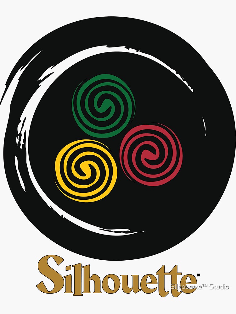 "Silhouette Abstract Rasta Ink Simple Minimalist Circle" Sticker for ...